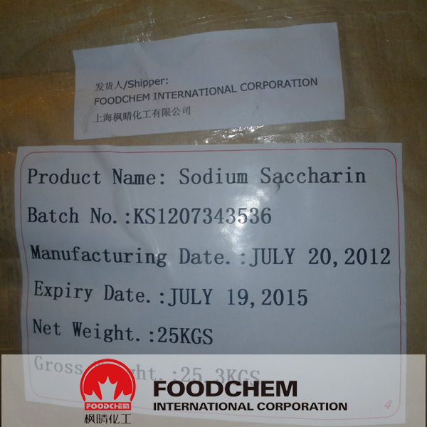 Sweetener Sodium Saccharin Powder, E954 Saccharin Sodium Supplier-Foodchem